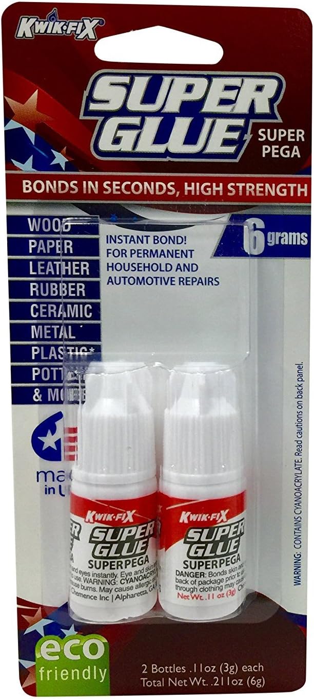 Amazon.com: Kwik Fix 503 036 02110 Super Glue, 3g 2 Bottle : Industrial ...