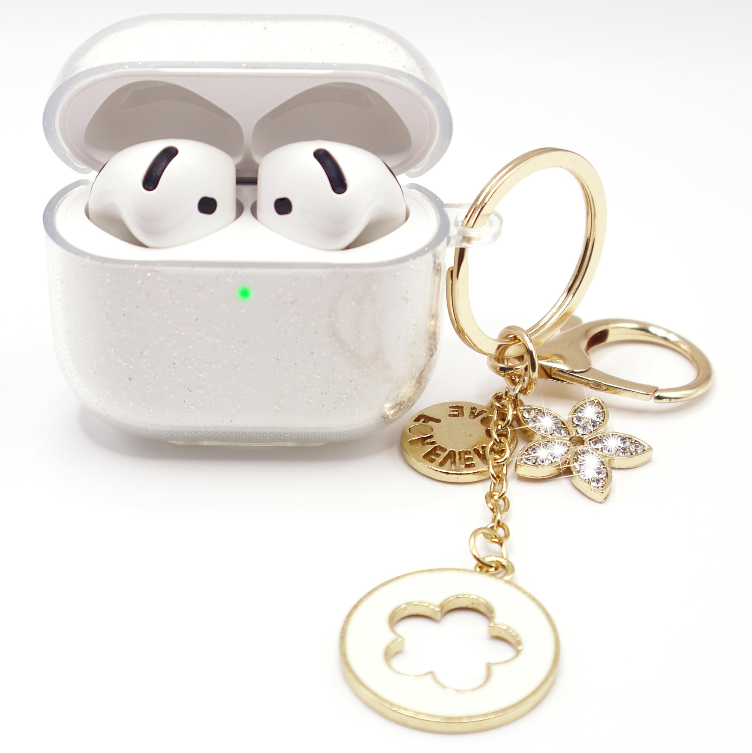 Amazon.com: EALOQ Clear Case Compatible with AirPods 4 Case Cover, Cute ...