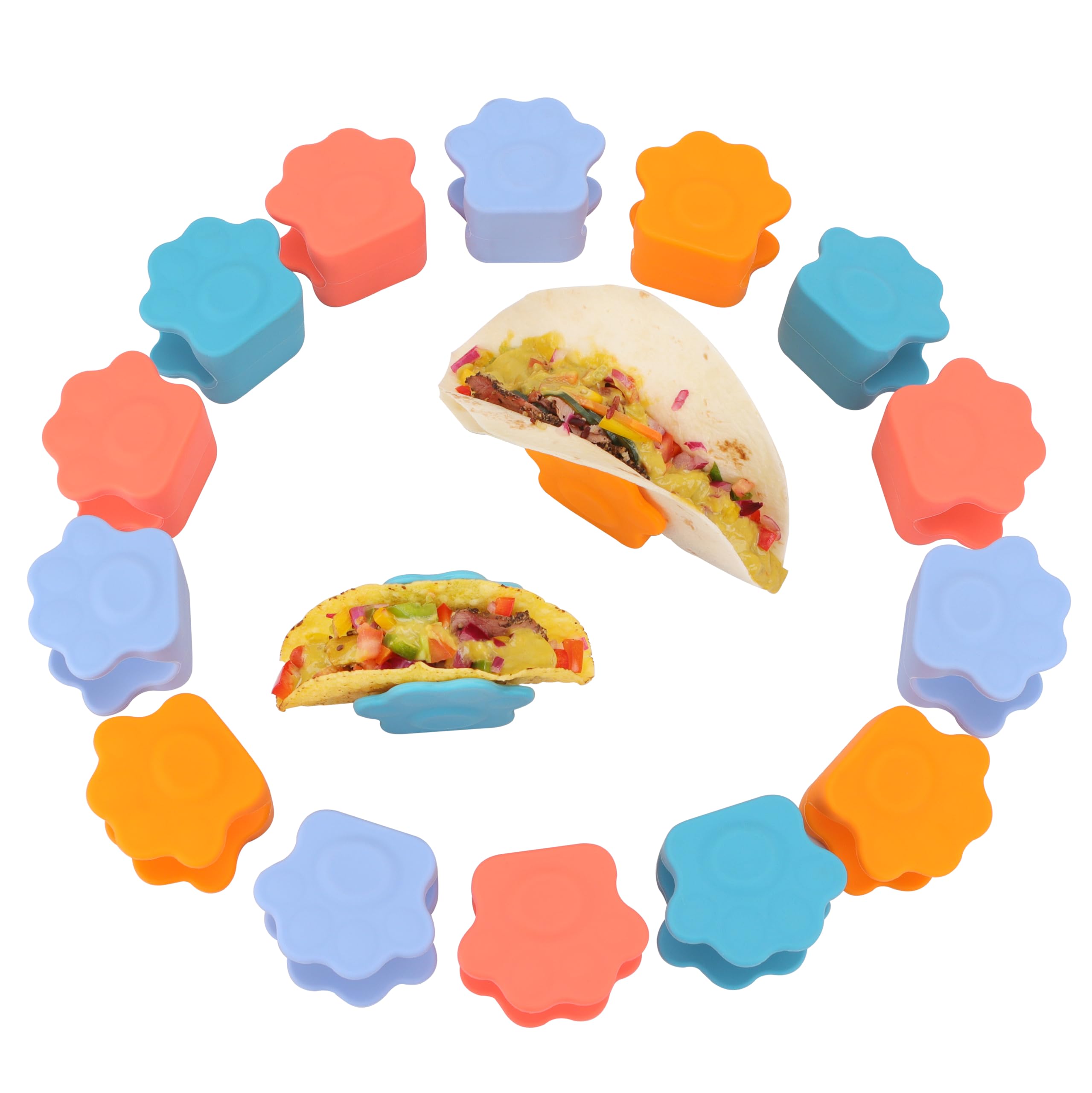 Amazon.com: Purekra Silicone Taco Holders Stands Set of 16, Cat Paw ...