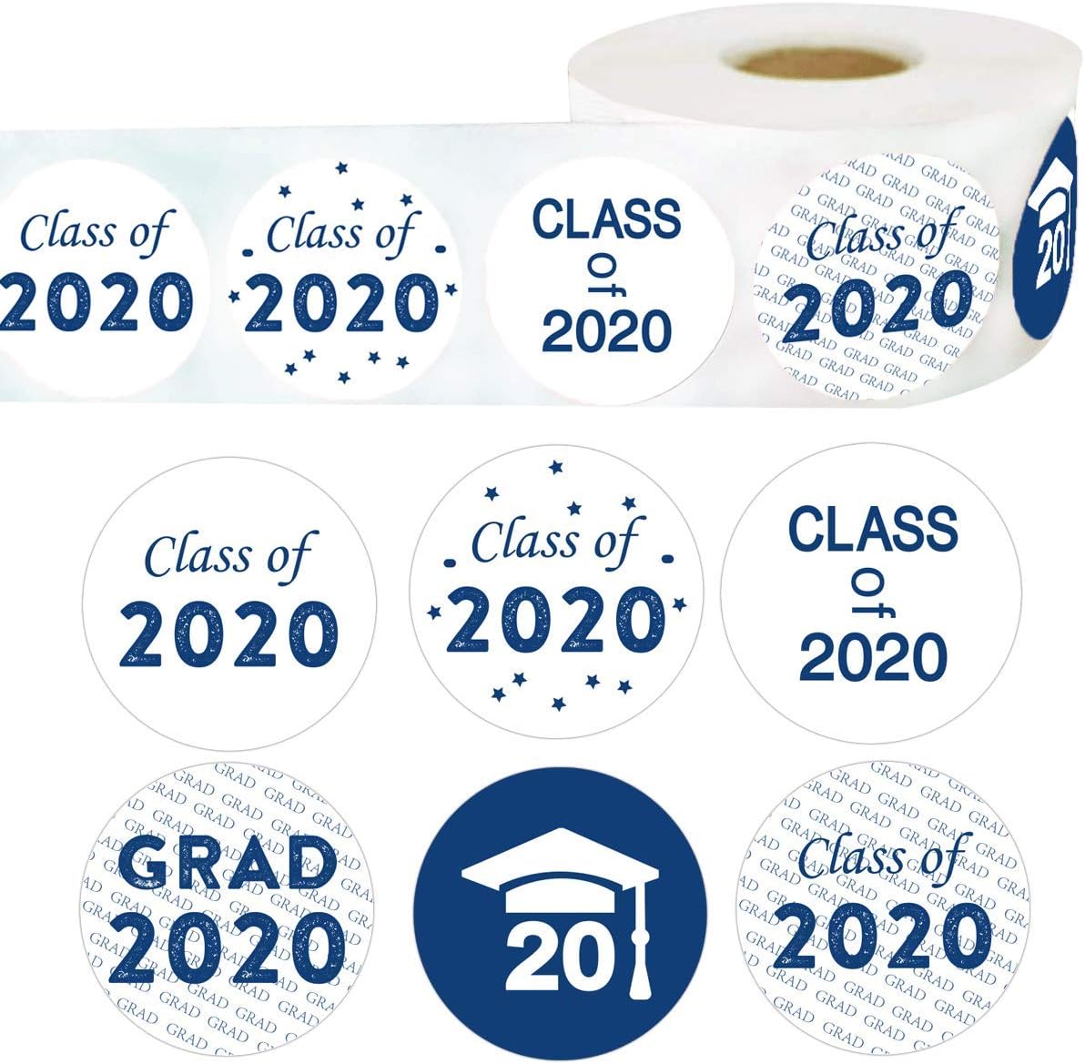 Amazon.com: 1.5" Class of 2020 Graduation Stickers Party Favor Labels ...