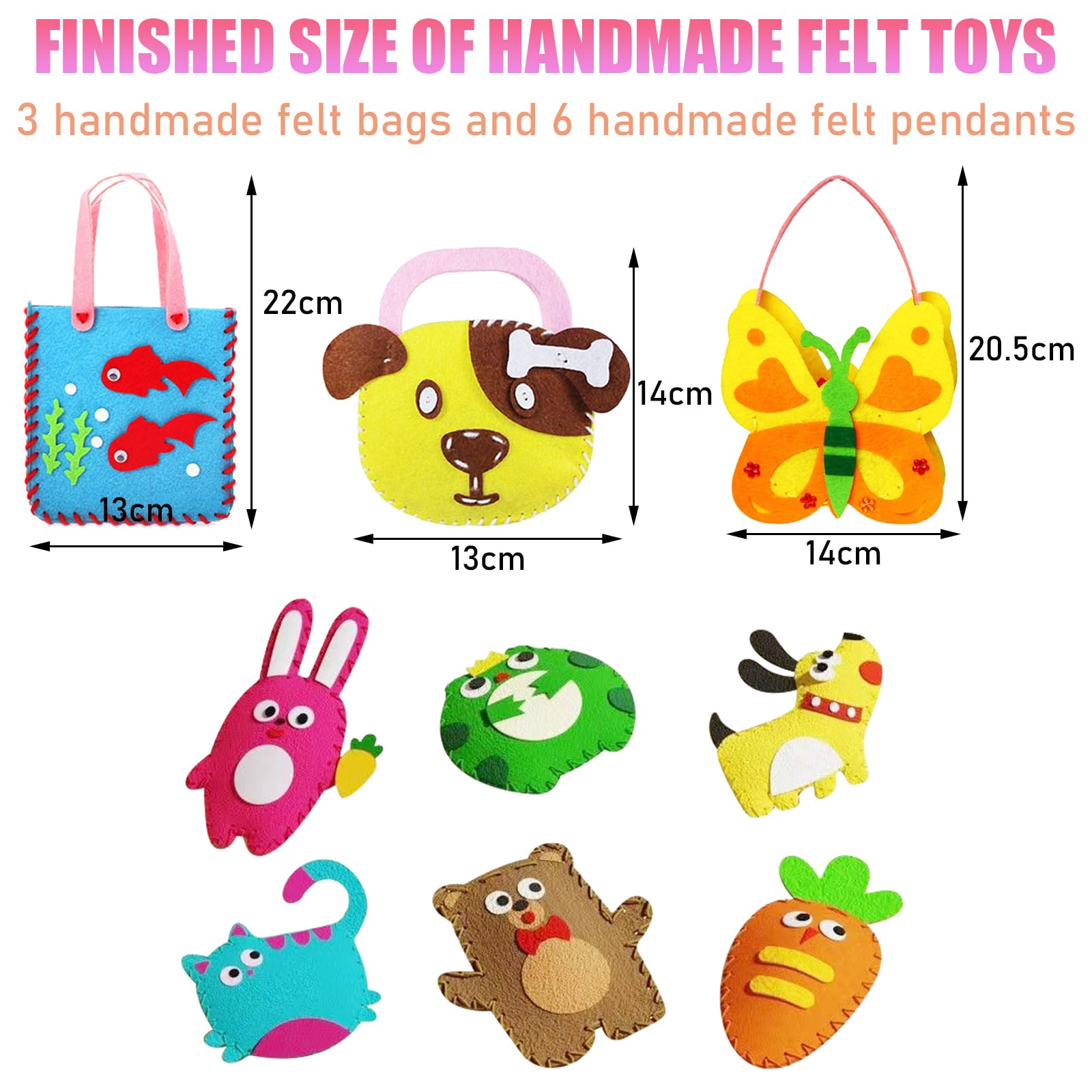 BDSHUNBF 9 Pcs My First Sewing Kit for Kids, Sew Fun Animals, Children ...