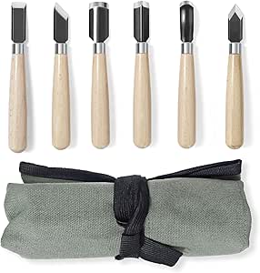 Wood Carving Tools Set - Chisel Set with Canvas Case, Carving Chisels ...