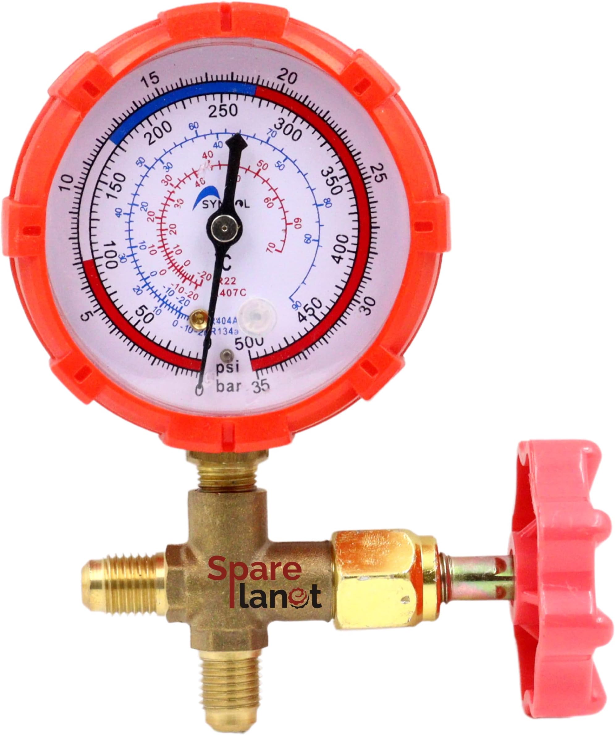 Spareplanet Single Pressure Manifold Guage Pressure Meter Guage 0-500 psi for Refrigeration Use ...