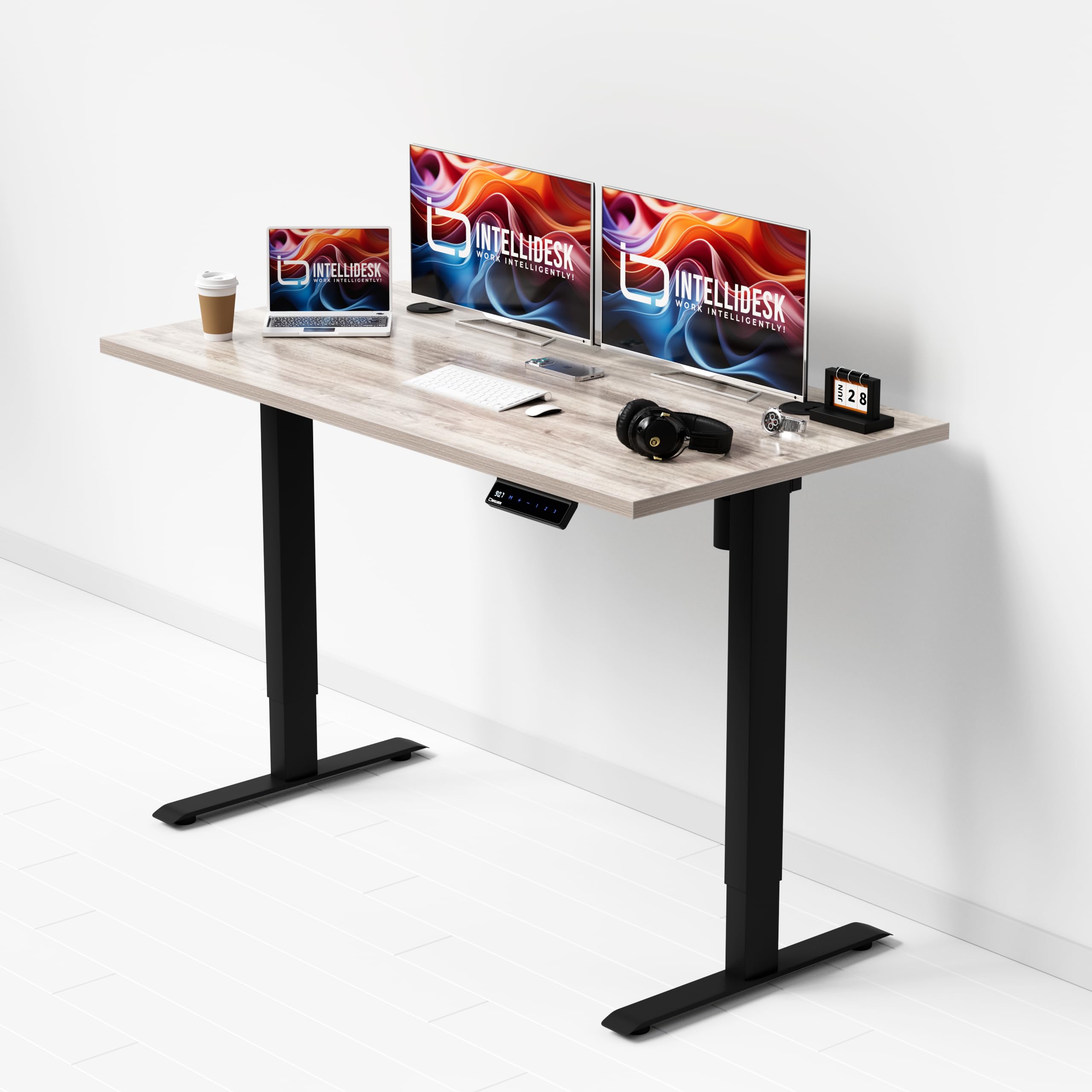 Intellidesk® Eco - Electronic Height Adjustable Desk| 80Kg Weight ...