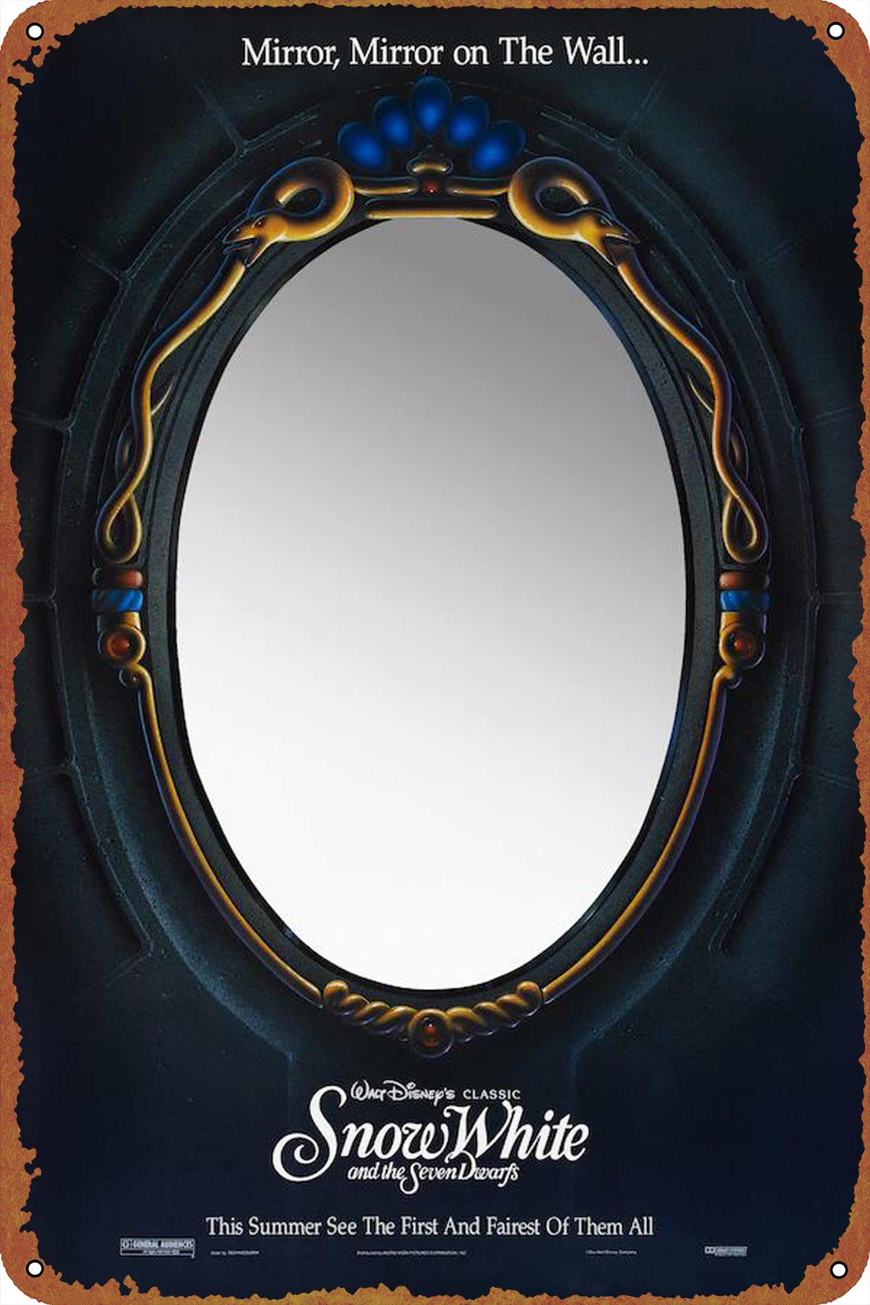 Amazon.com : Snow White and the Seven Dwarfs Tin Sign Retro Metal Movie ...