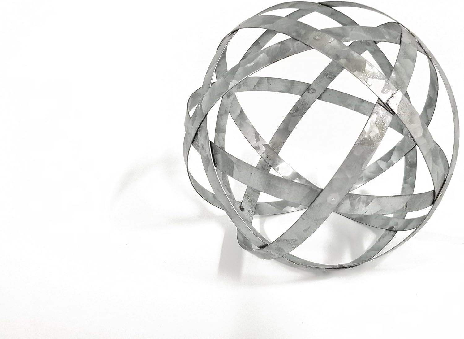 Amazon.com: Everydecor Decorative Sphere - Distressed Galvanized Metal ...