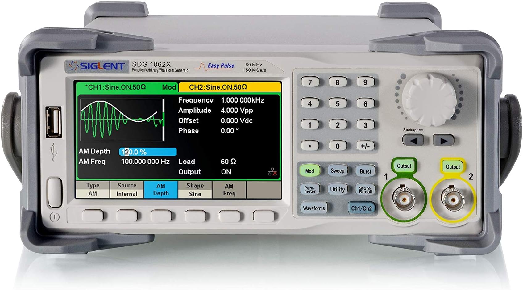 Siglent Technologies SDG1062X Series Dual-Channel Function/Arbitrary Waveform generators ...