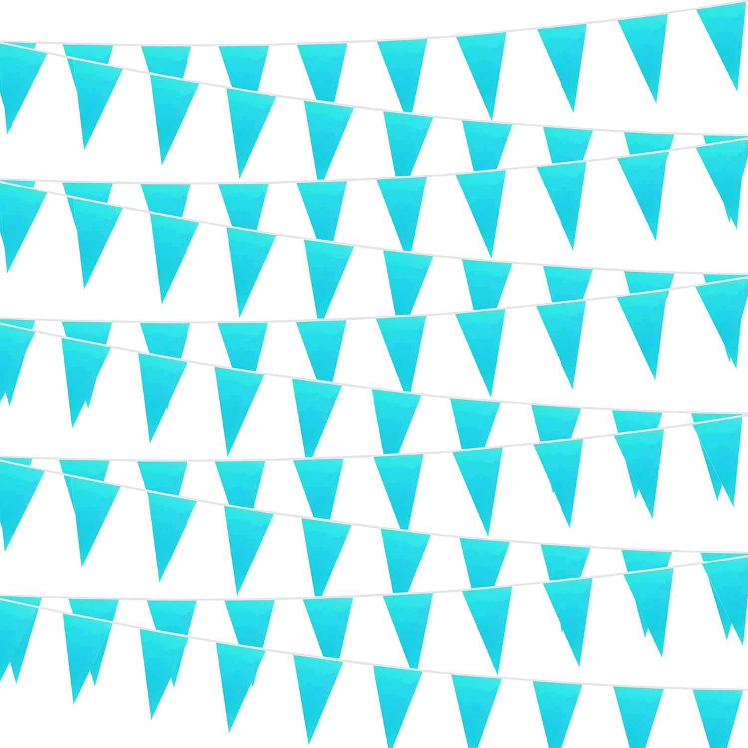 Amazon.com: 100 Ft Blue Pennant Banners String 60 Pcs Hanging DIY ...