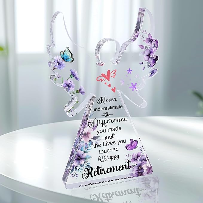 Amazon.com: Angel Retirement Gift for Woman, Happy Retirement Gifts 6 ...