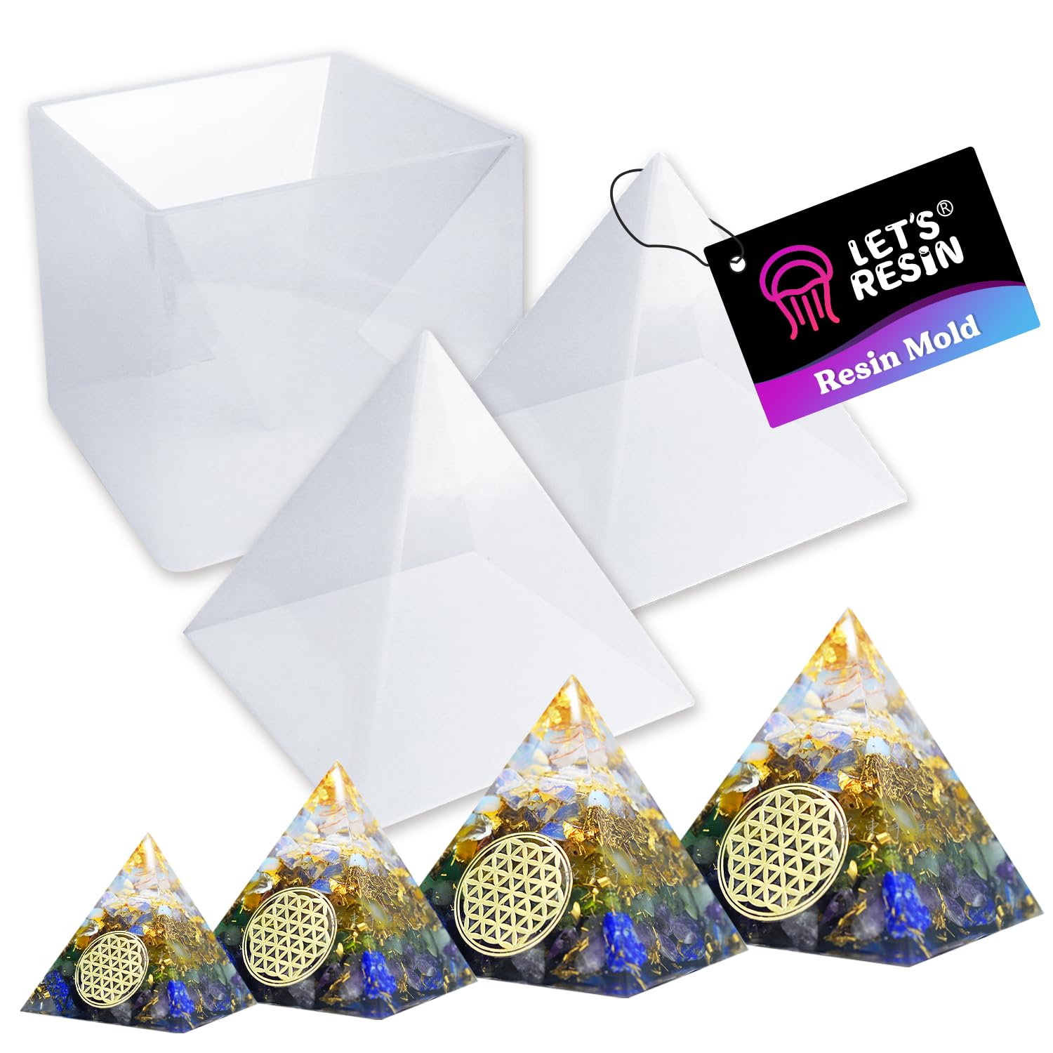 LET'S RESIN Pyramid Molds, Large Silicone Pyramid Molds, Resin Silicone ...