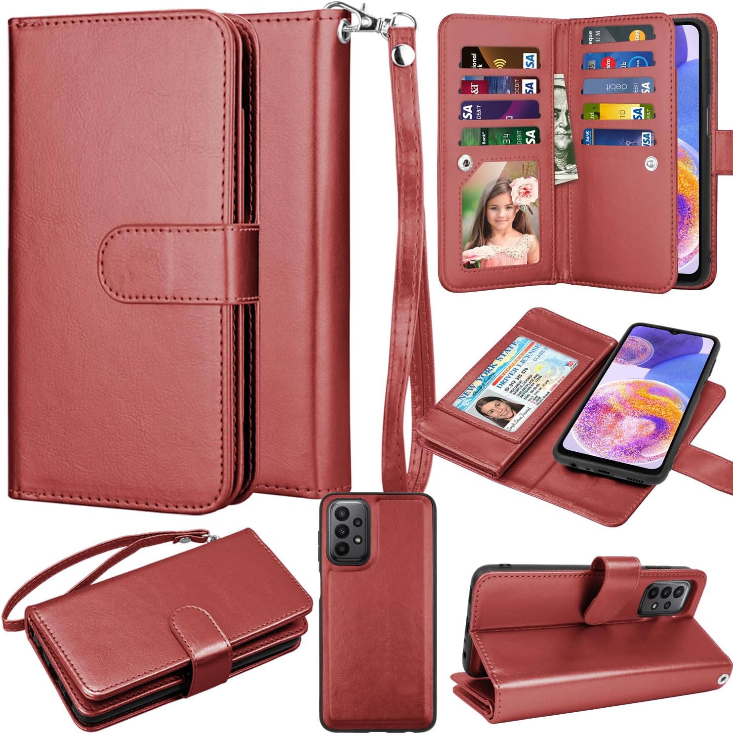 Amazon.com: Takfox for Samsung Galaxy A23 5G/4G Case, Galaxy A23 Leather Wallet Case, Credit ...