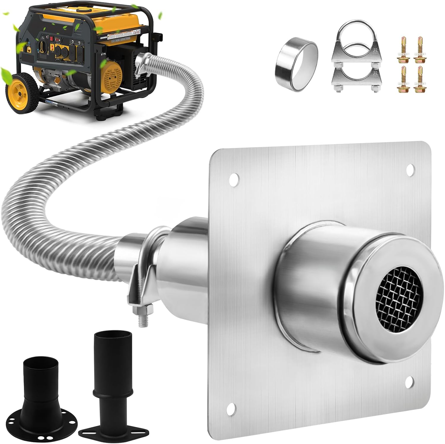 2025 Upgraded Generator Exhaust Silencer Kit Stainless Steel Muffler ...