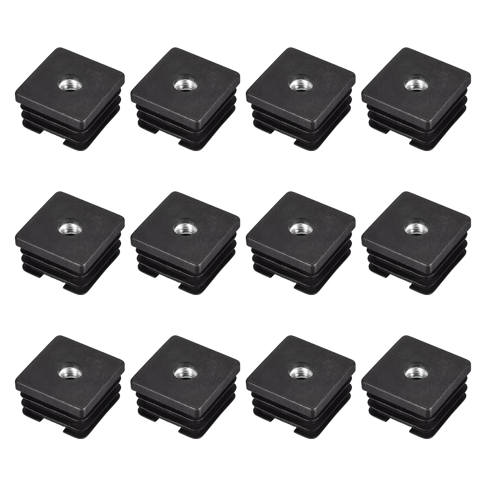 Amazon.com: uxcell 12Pcs Inserts for Square Tubes with M8 Thread, for 1 ...