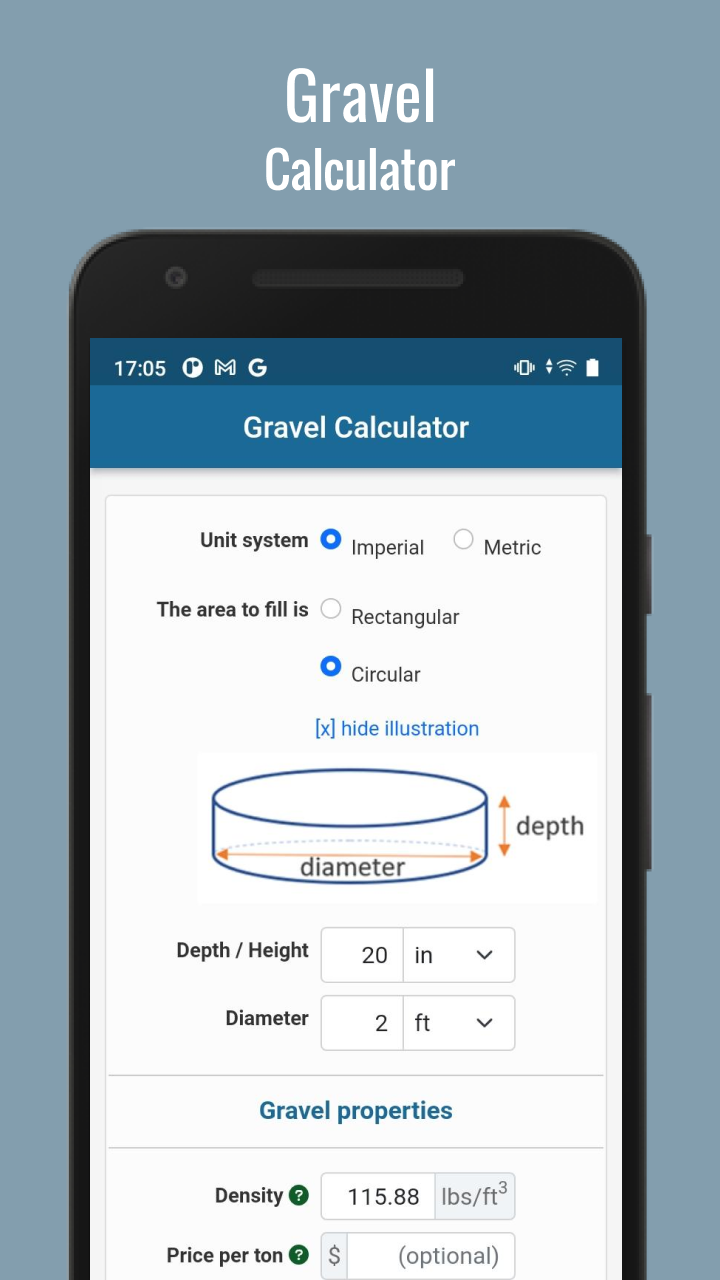 Gravel Calculator - App on Amazon Appstore
