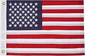 Amazon.com : SYII American Flag 20x30 Inch Outdoor, Luxury Embroidered ...