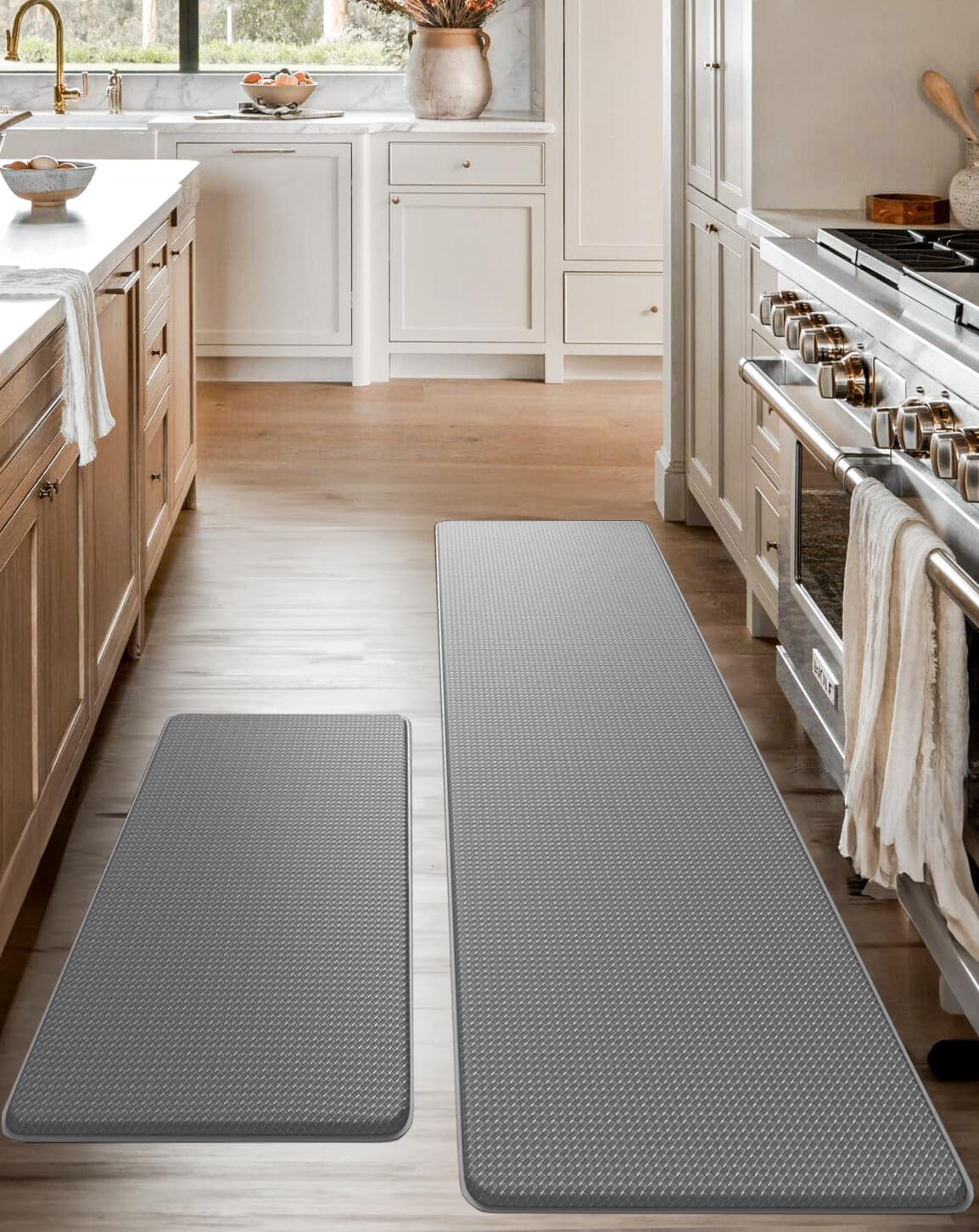 Homergy Lot de 2 tapis de cuisine anti-fatigue rembourrés en mousse à ...