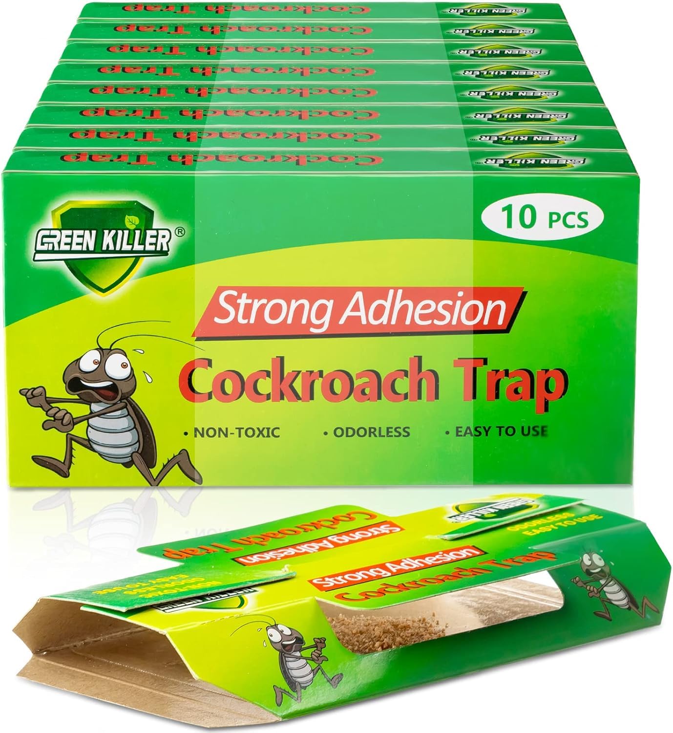 10 Pack Cockroach Trap Roach Killer Indoor Home Non-Toxic Sticky Trap ...