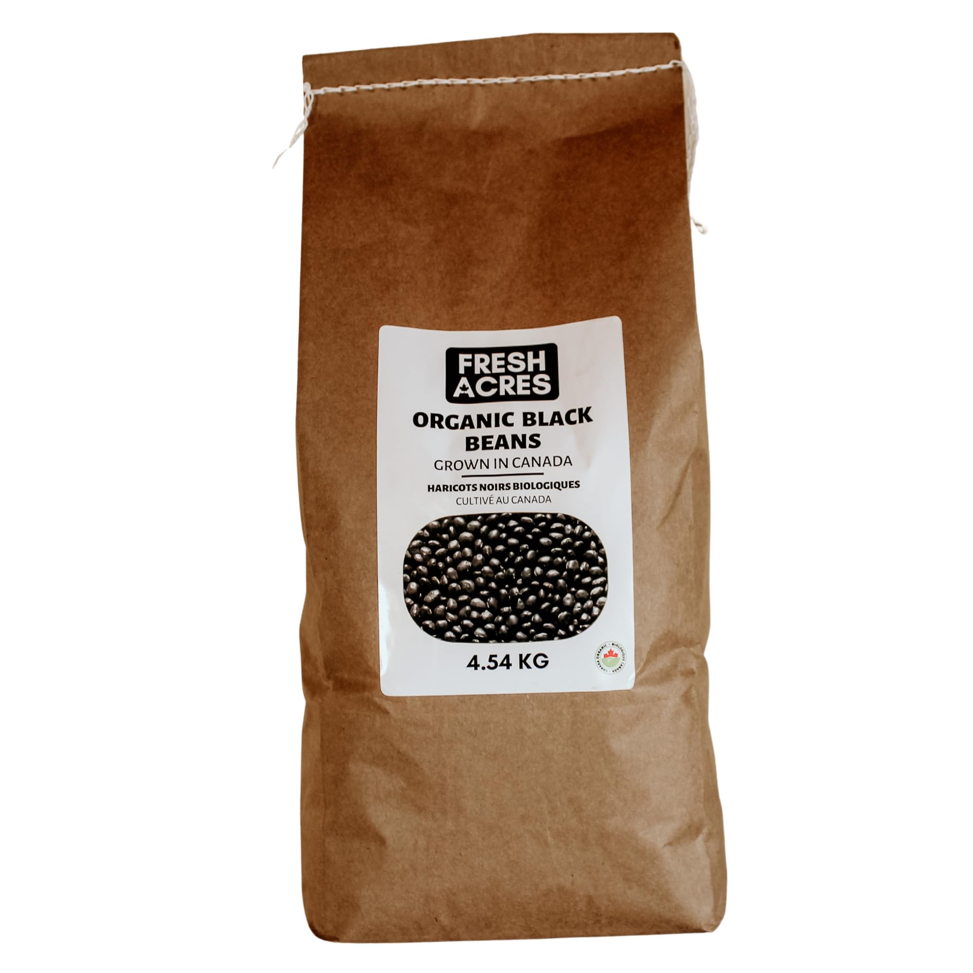Organic Black Beans Canadian Grown Bulk Dry 4.54 Kg (10 lb) Fresh Acres ...