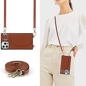 Jaorty Crossbody Phone Cases for iPhone 13 Pro Max with Card Holder for Women,iPhone 12 Pro Max ...