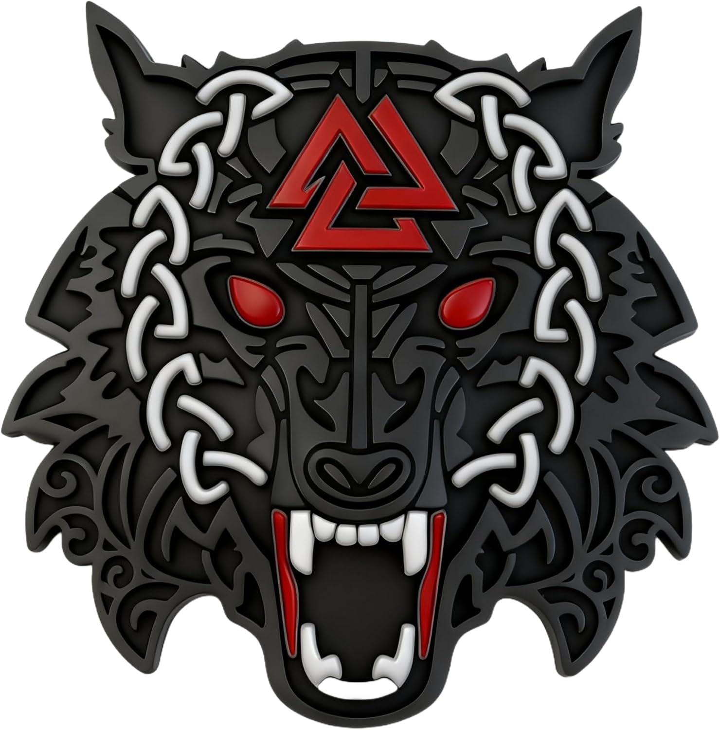 Amazon.com: Viking Fenrir Wolf Car Emblem – Metal 3D Badge with Yellow ...