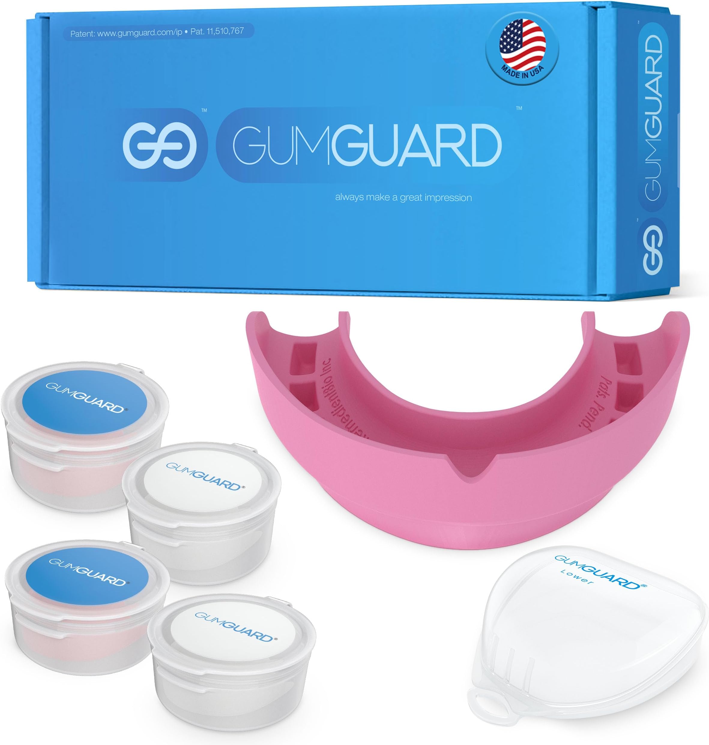Amazon.com: GumGuard PRO Denture Mouthguard Set - Soft, Customizable ...