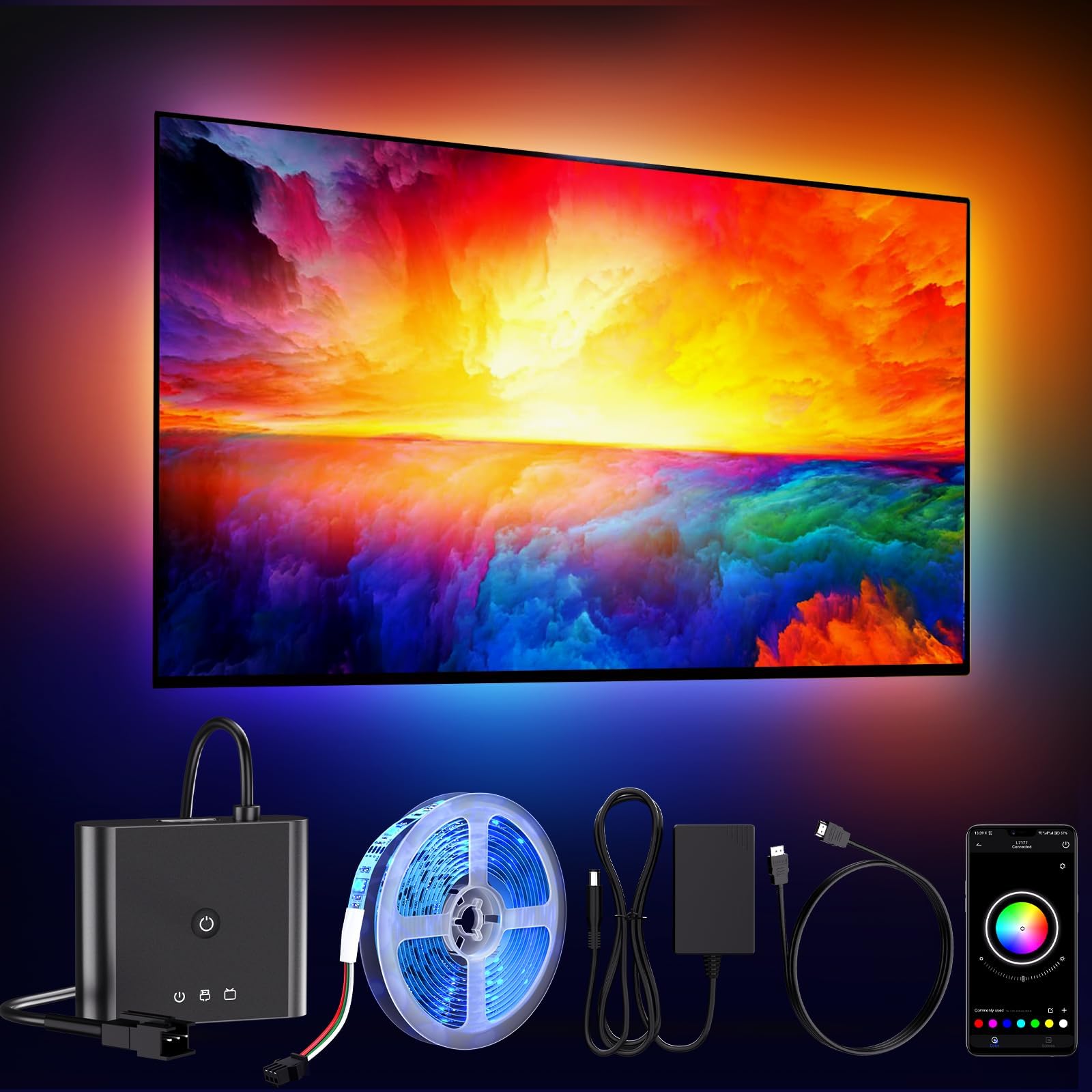 TV Led Lights, Led TV Backlight, Color Changing RGBIC TV LED Strip ...