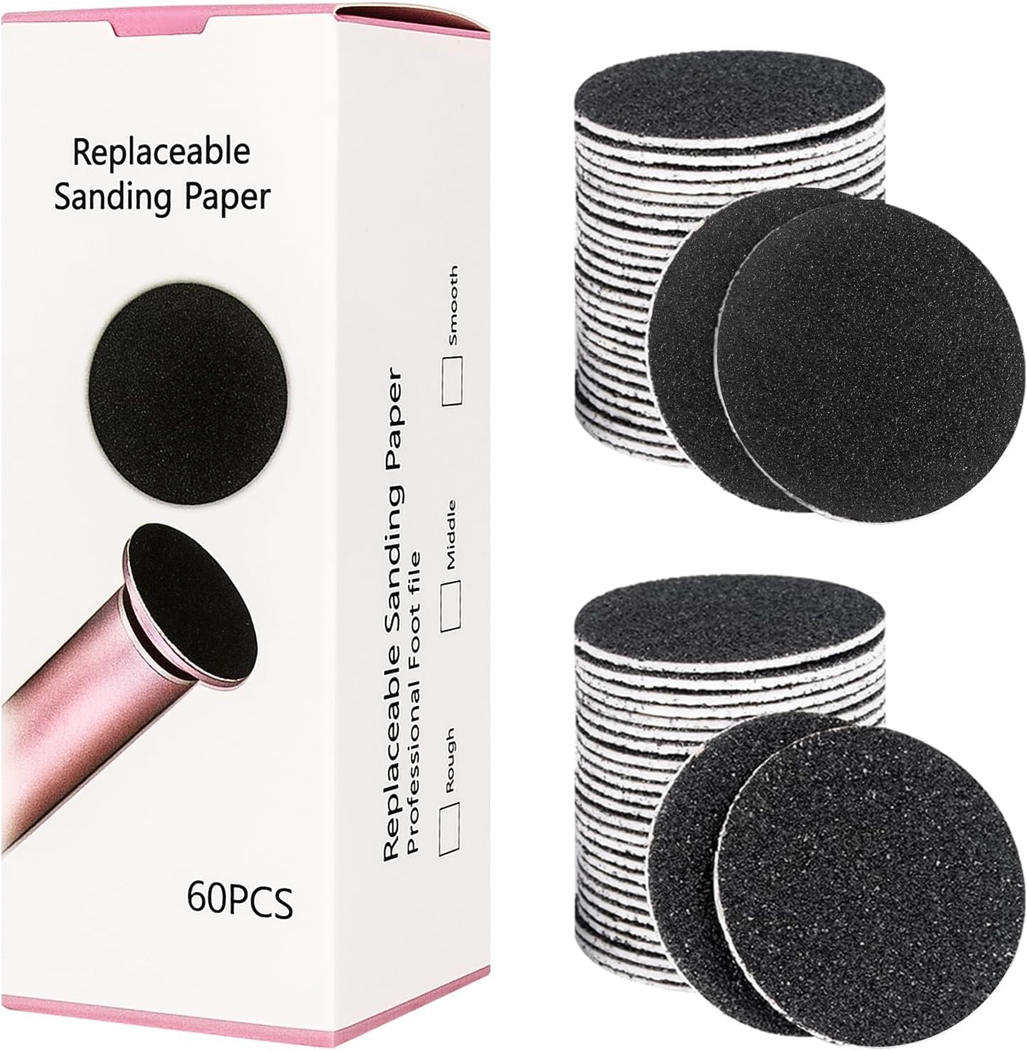 Amazon.com : 120pcs Replaceable Sandpaper Discs 80 Grit 150 Grit, Thick ...