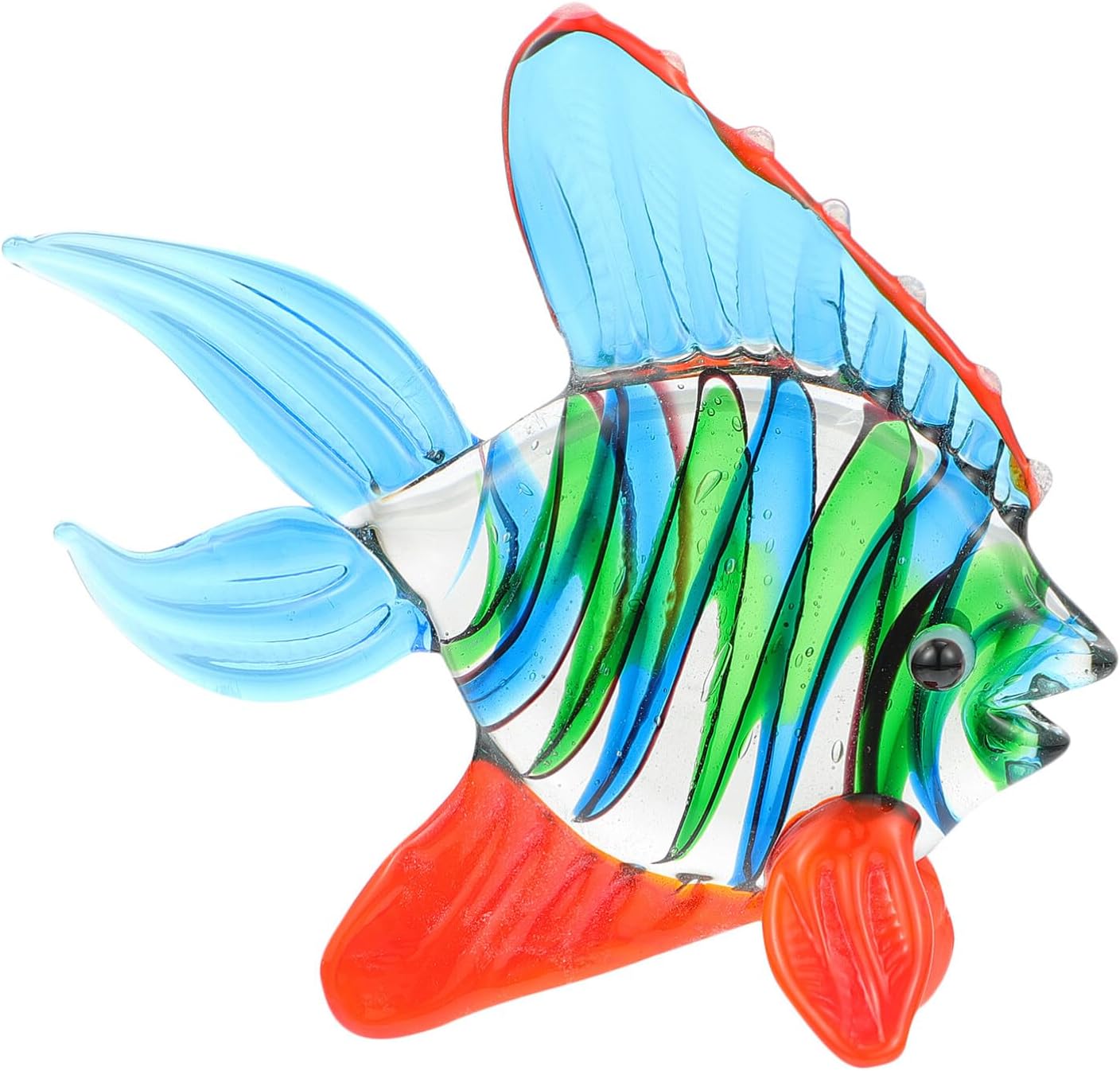 Amazon.com: ZOOCRAFT Handcrafted Blue Glass Fish Figurine Exquisite ...