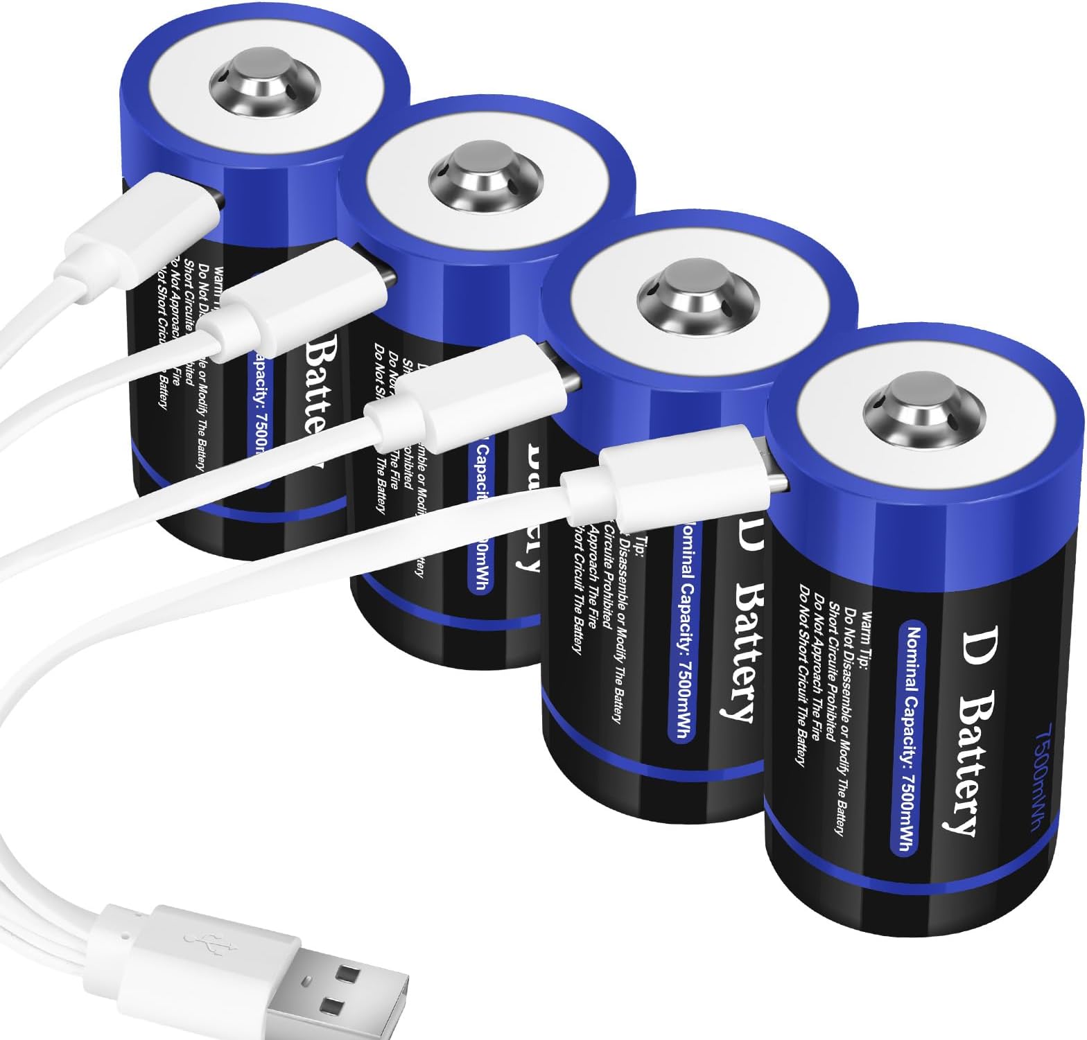 Amazon.com: Amazon Basics 4-Pack Rechargeable D Cell NiMH Batteries ...