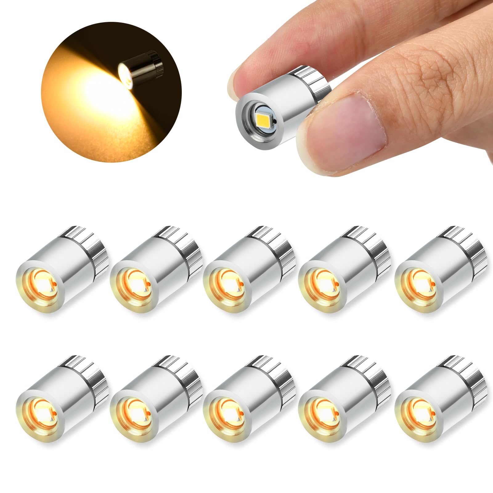 10 pcs Mini LED Licht, Micro LED Licht, LED Licht Mini mit Batterie ...