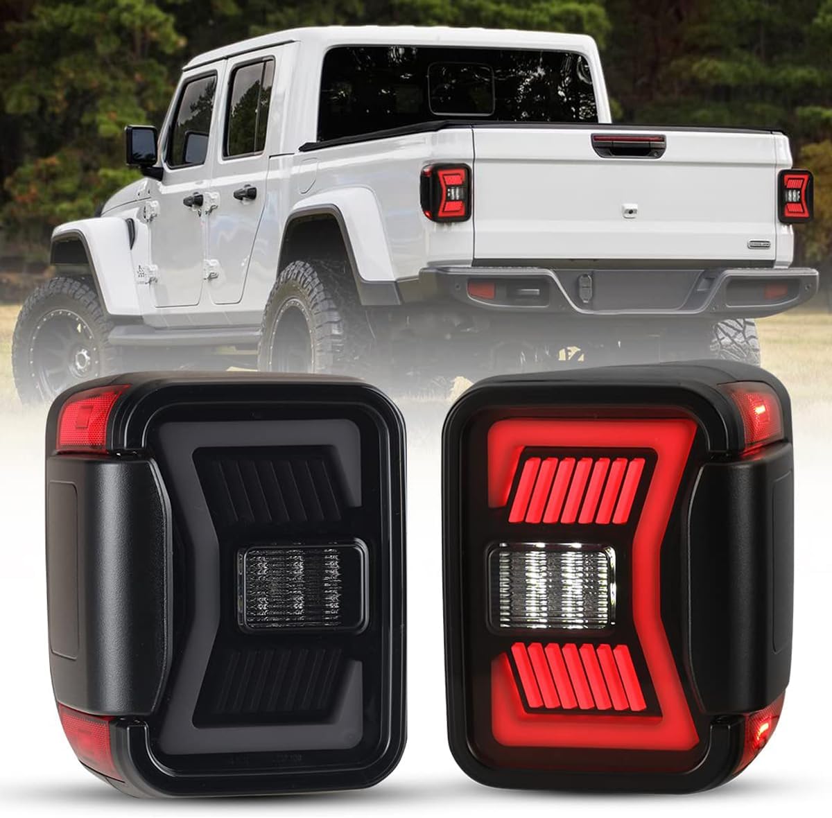 Amazon.com: Nixon Offroad Tail Lights for Jeep Gladiator JT 2018 2019 ...