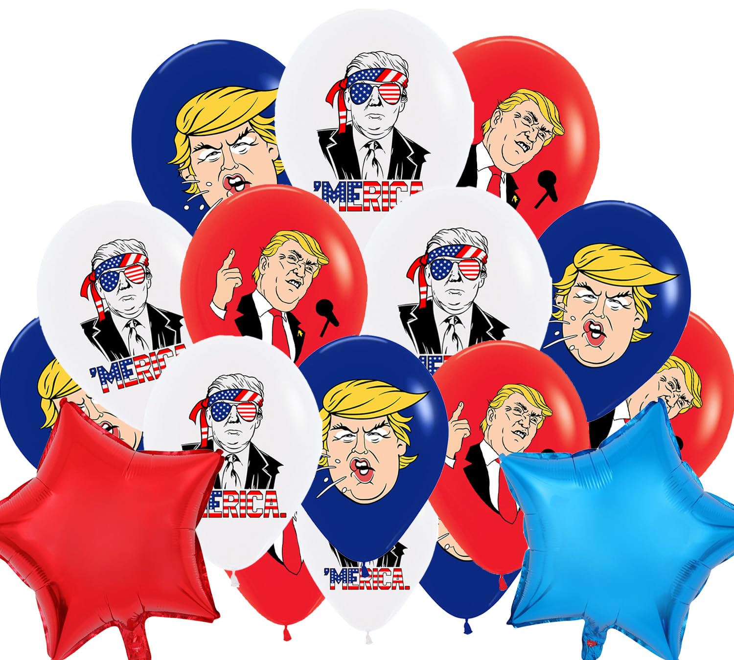 Amazon.com: 32pcs Donald Trump Balloons American Balloons Trump ...