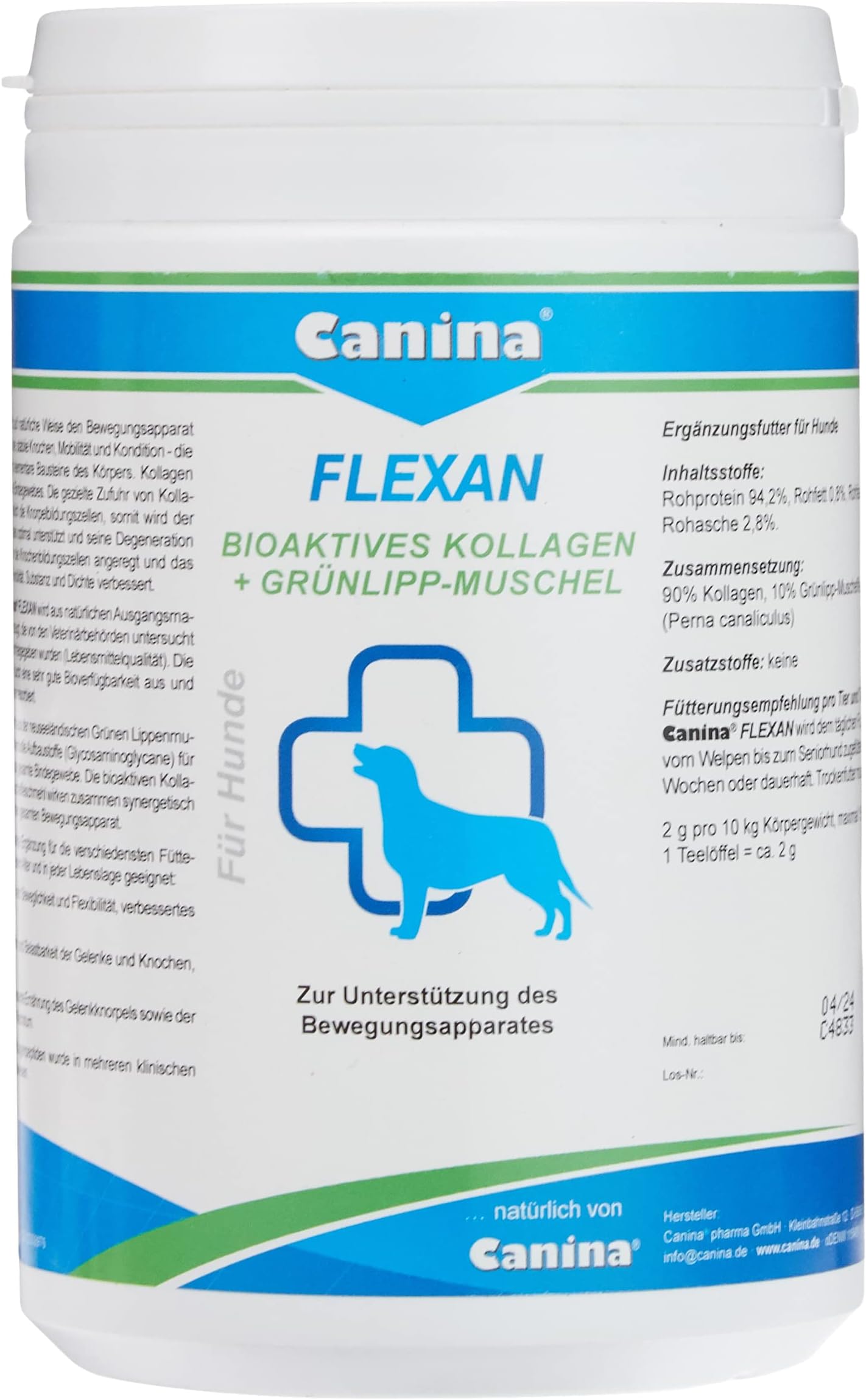 Canina Flexan, 400 g, grünlich, geschmackvoll : Amazon.de: Haustier