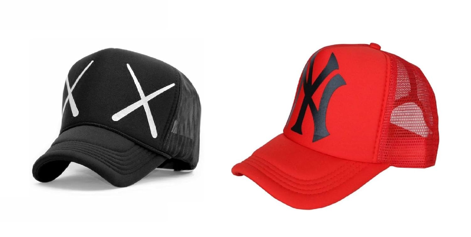 Buy Michelangelo Red NY Half Net Baseball Cap and XX Half Net Unisex ...