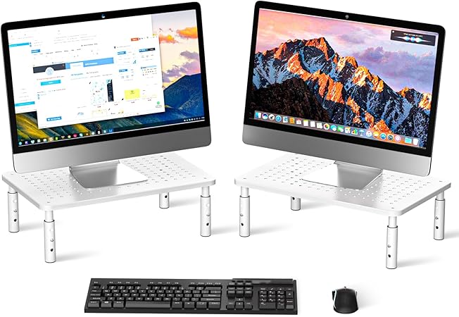 Amazon.com: Bracwiser Monitor Stand Riser,3 Level Height Adjustable ...