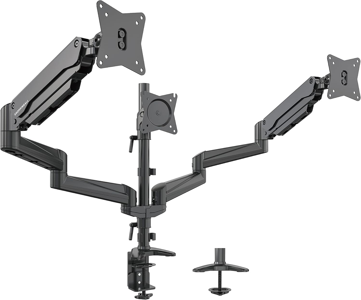 SHOPPINGALL Fully Adjustable Triple Gas Spring LCD Monitor Mount Stand ...