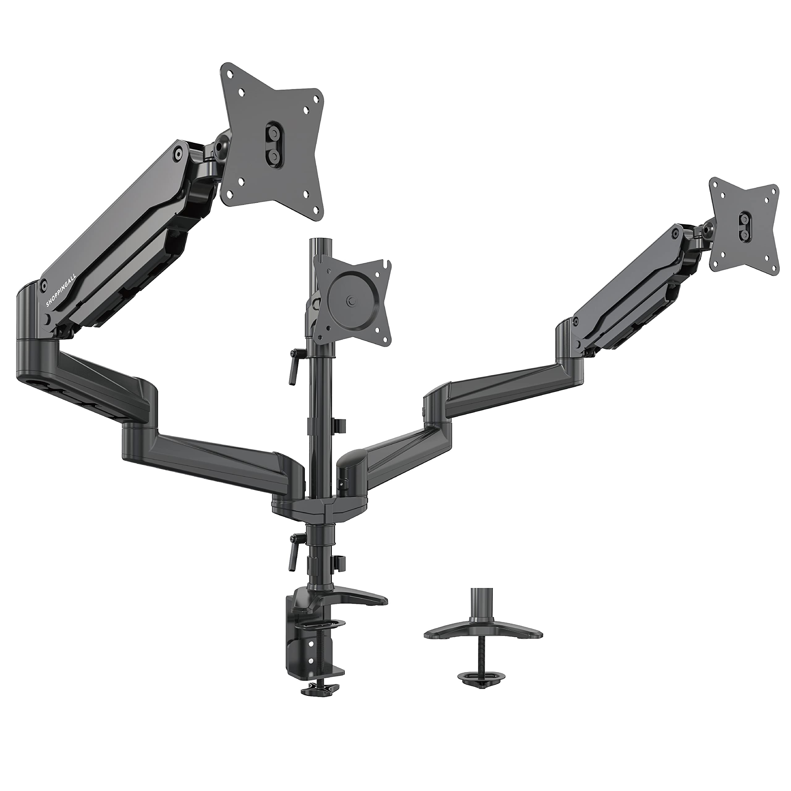 SHOPPINGALL Fully Adjustable Triple Gas Spring LCD Monitor Mount Stand ...