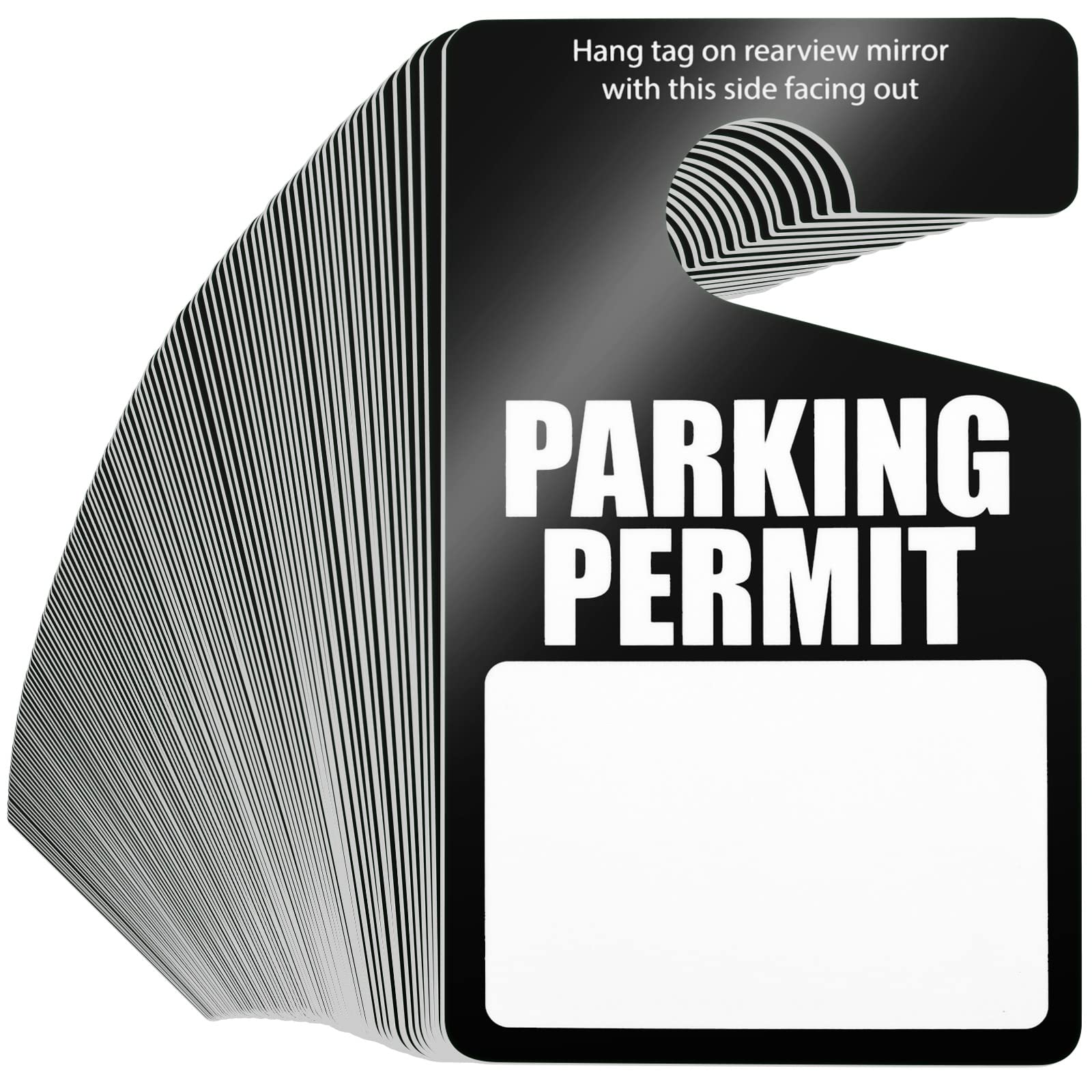 Snapklik.com : 100 Pack Parking Permit Hang Tags Plastic Parking ...