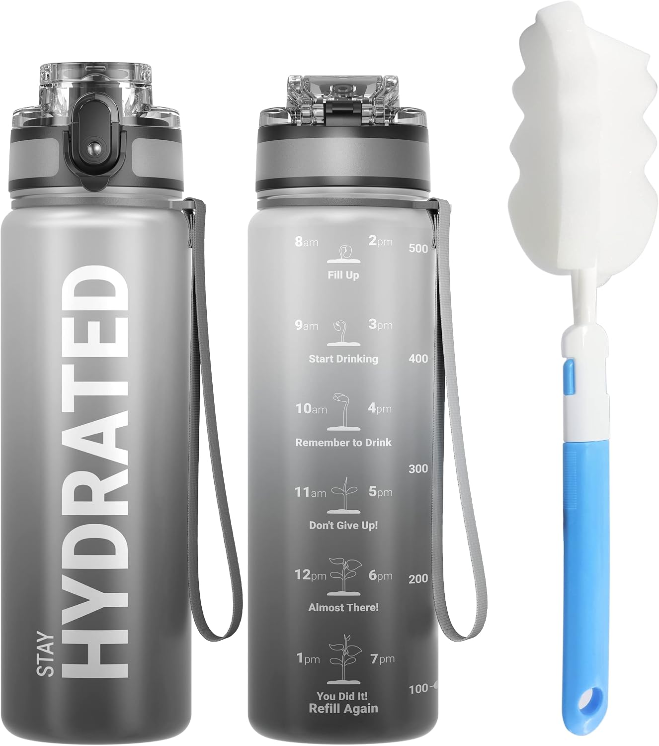 Amazon.com: Sahara Sailor Water Bottles, 17oz Motivational Sports Water ...