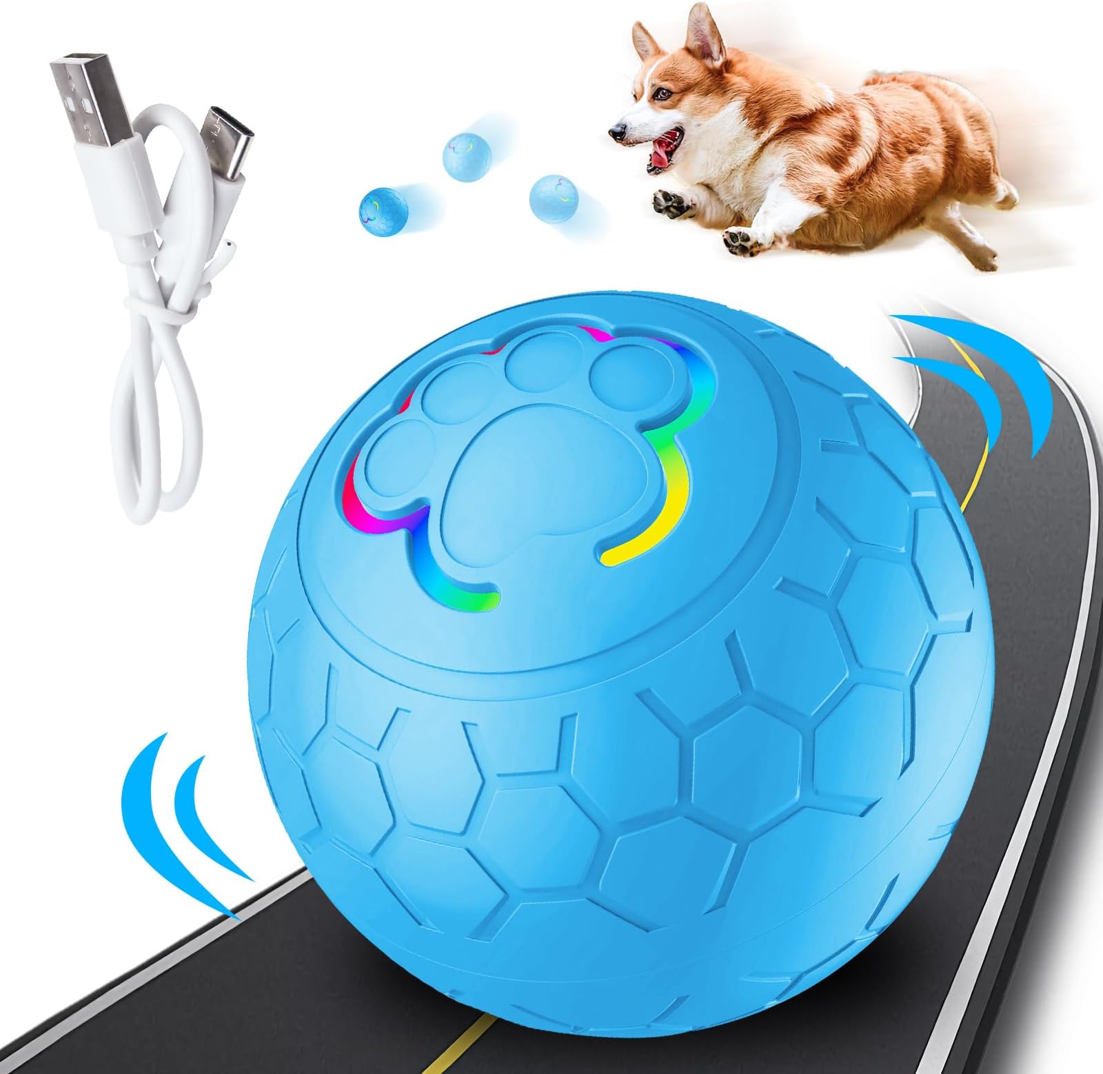 OneNine Pet Ball for Dogs, Smart Interactive Dog Toy Durable Automatic ...