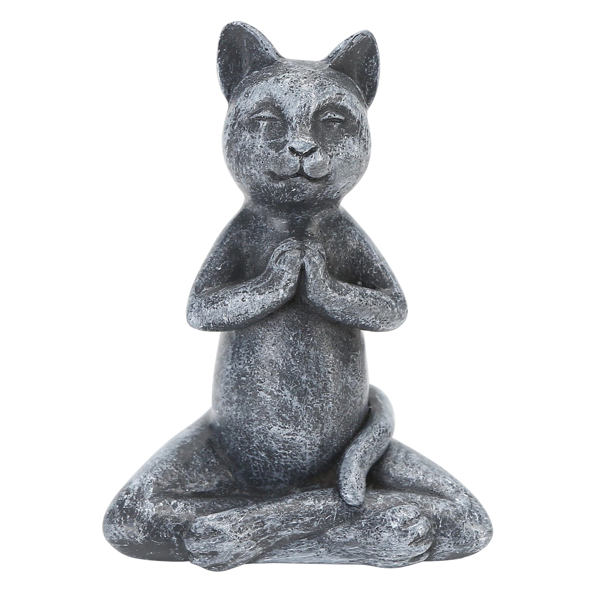 Amazon.com: Yoga Cat Meditating Buddha Zen Figurine Art Statue ...