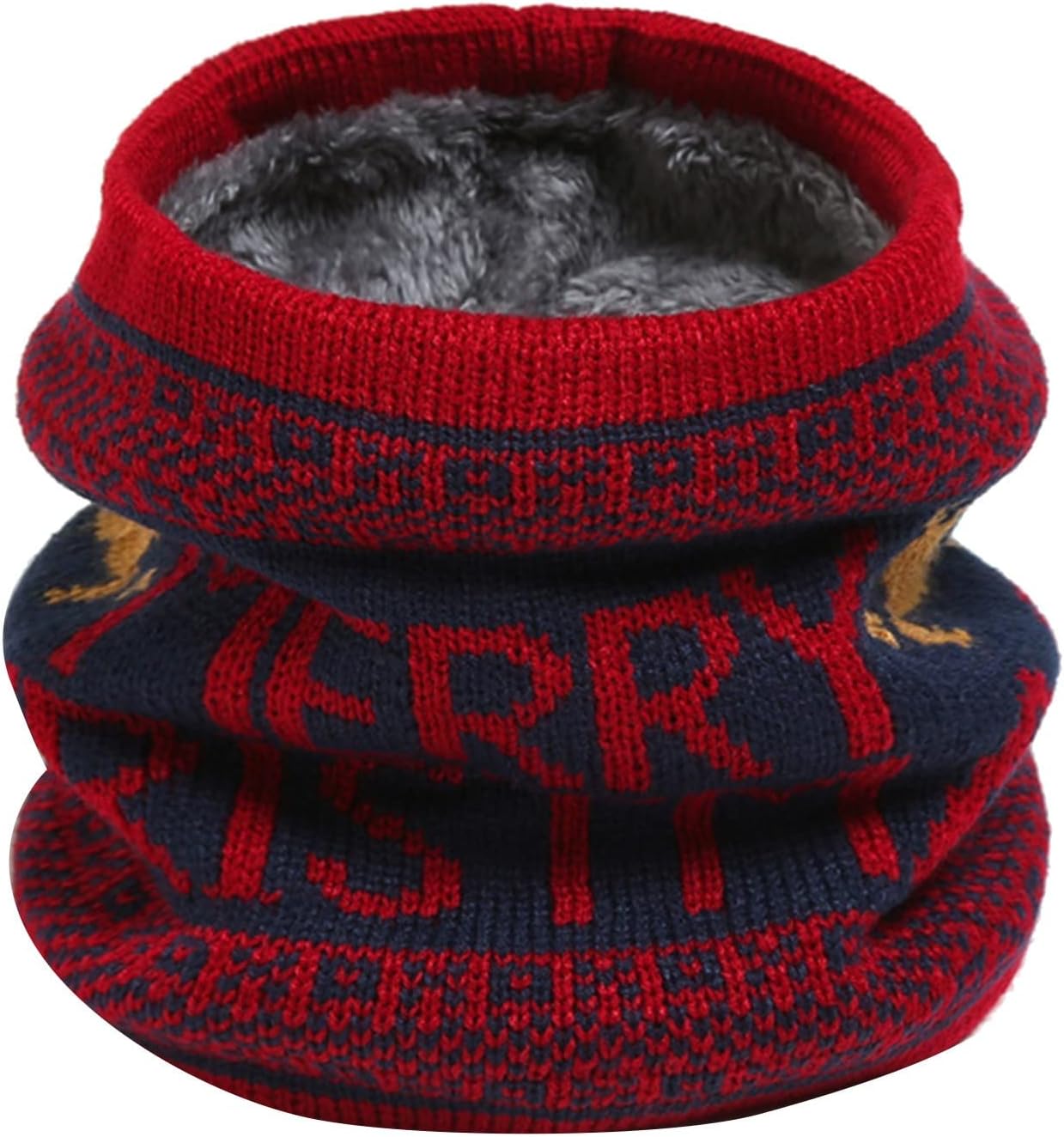 Amazon.com: Christmas Unisex Winter Ski Neck Warmer Neck Knit Plush ...