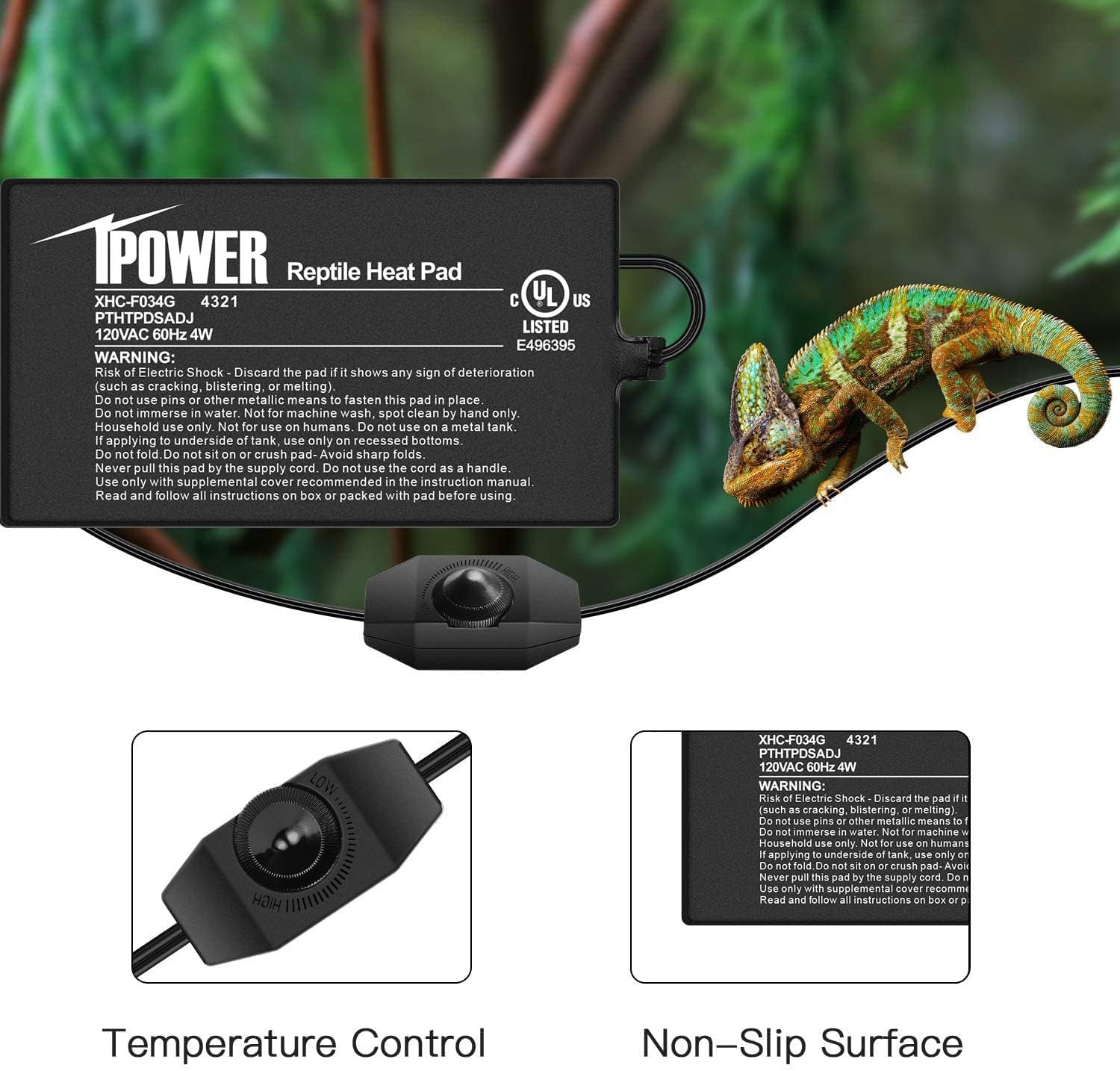 Snapklik.com : iPower 4 By 7 Inch Reptile Heating Pad