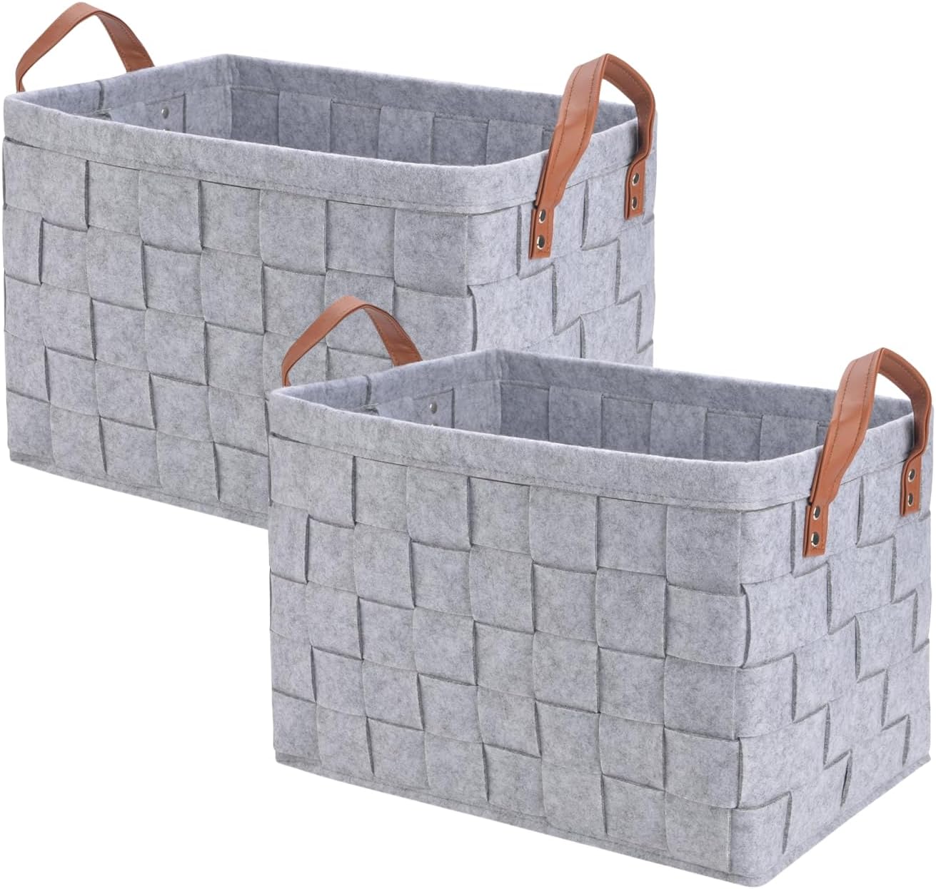 Amazon.com: TIANKEYYDS Storage Basket Foldable Felt Storage Bins ...