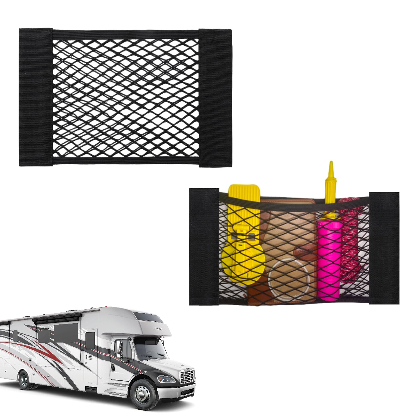 Amazon.com: Autokemat 2PCS Universal Mesh Cargo Net for RV, Small Cargo ...