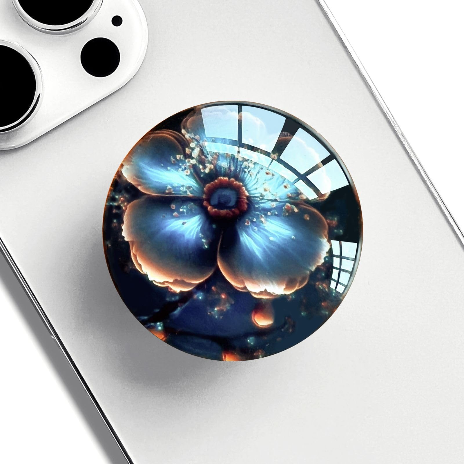 Amazon.com: Ksadiye Translucent Clear Phone Grip with Expanding ...