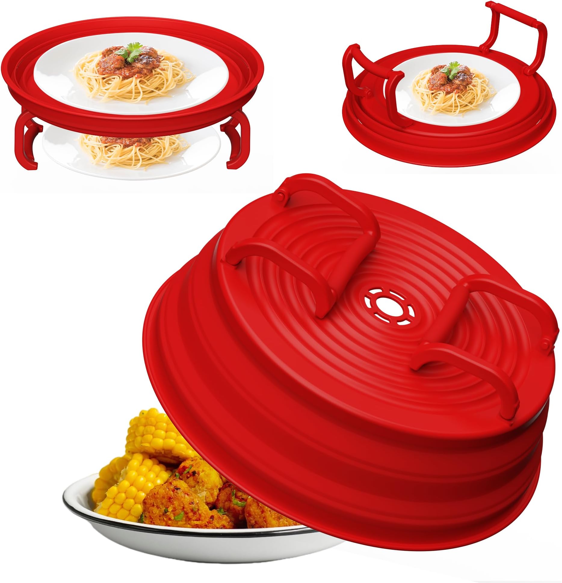 Amazon.com: 3-in-1 Large Microwave Splatter Cover Tray with Splatter ...