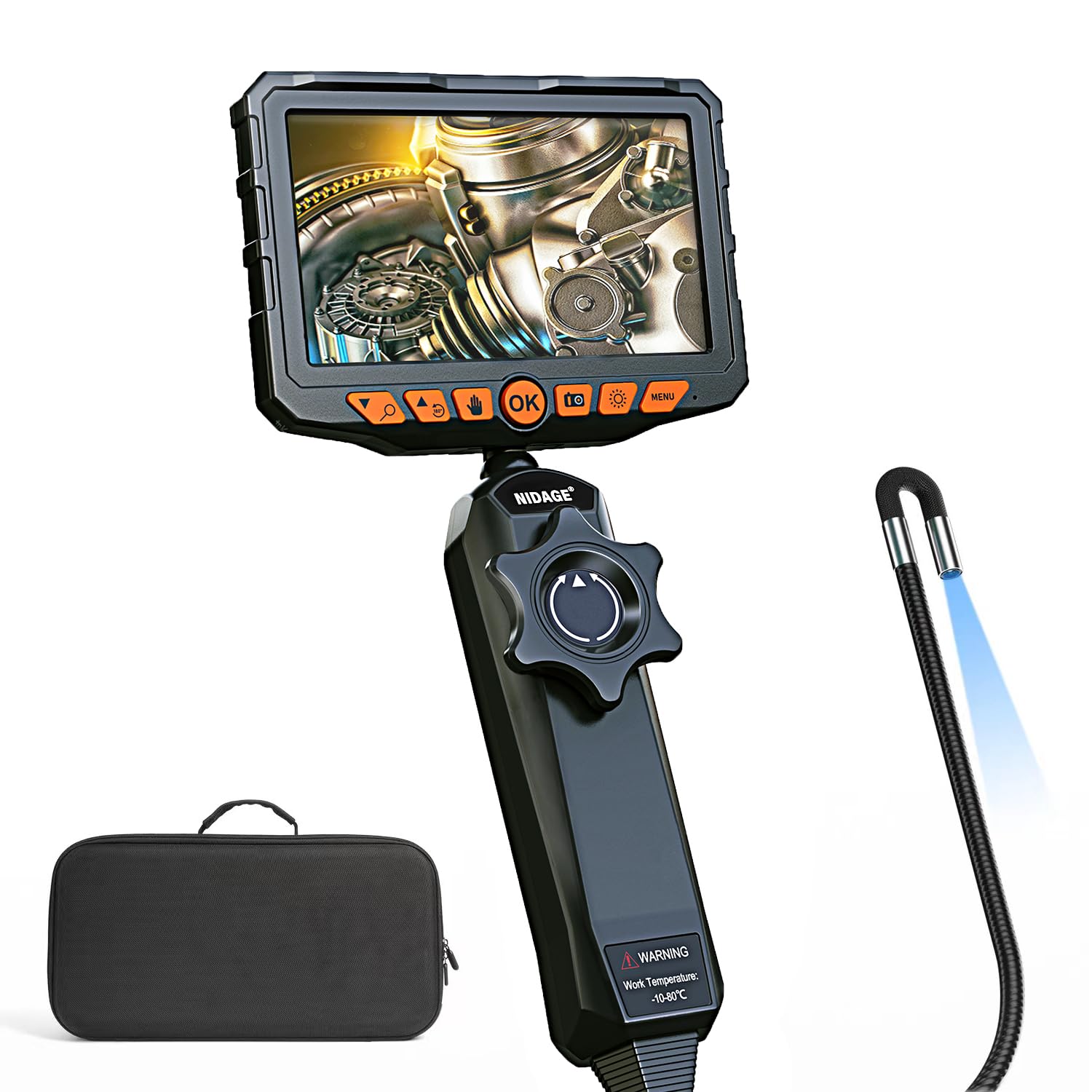 Fiber Optic Inspection Scope Articulating Articulating Borescope,