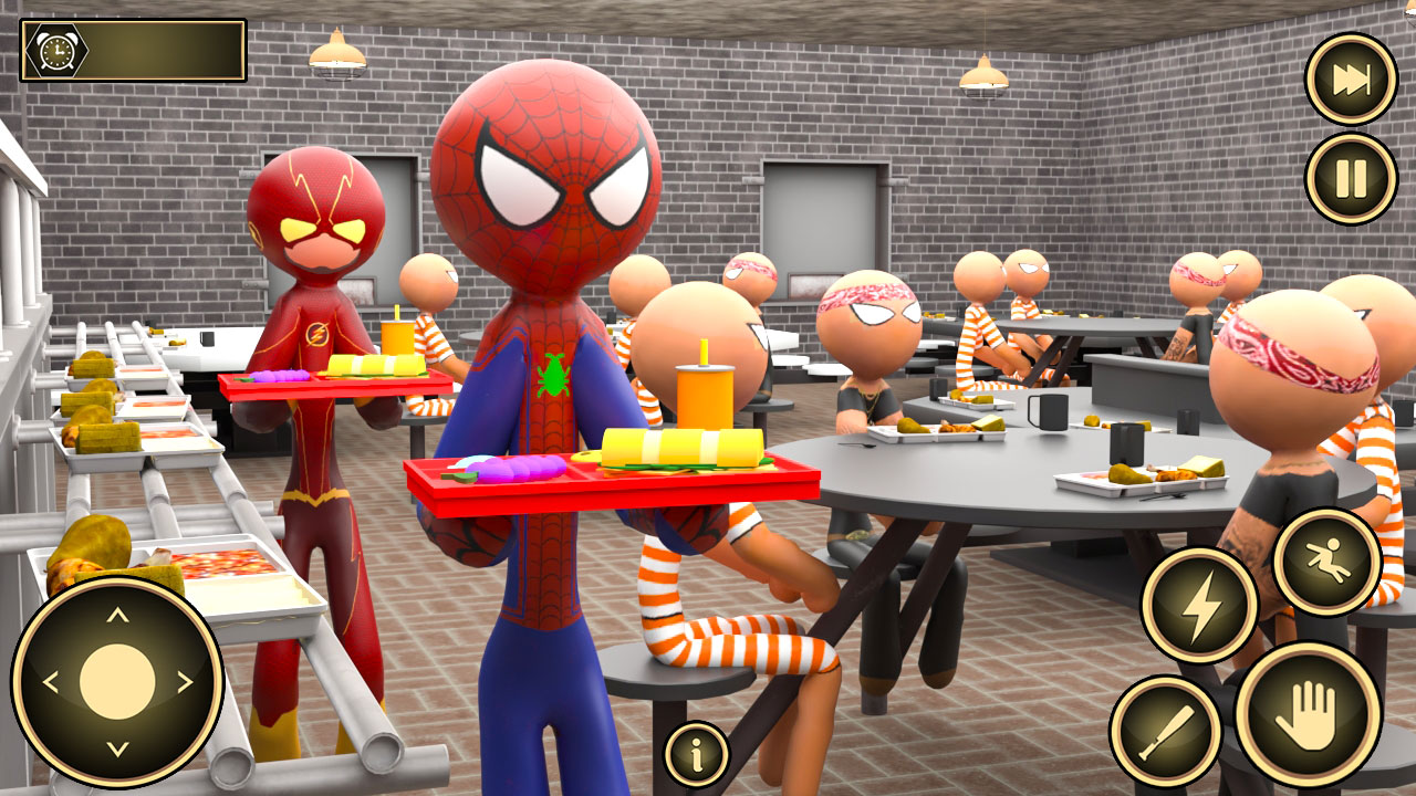 Stick Spider Hero Crime City Prison Rope Fight 3D Escape from Prison ...
