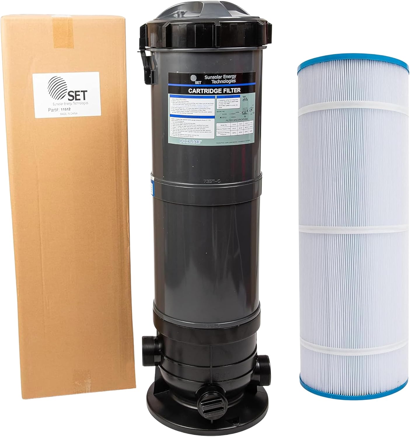 Amazon.com : SET SUNSOLAR ENERGY TECHNOLOGIES Pool Cartridge Filter ...